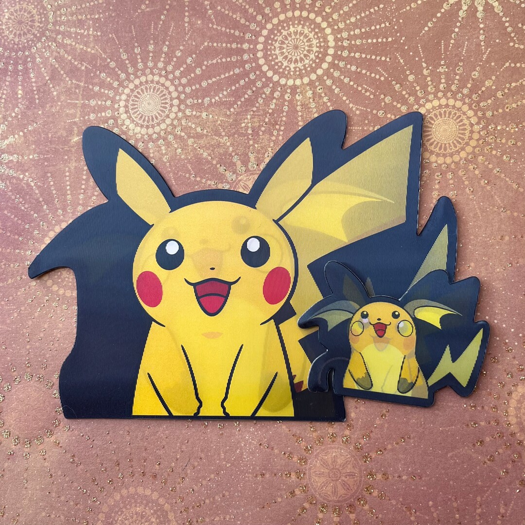 Pikachu / Riachu Evolution 3D Motion Sticker - Etsy