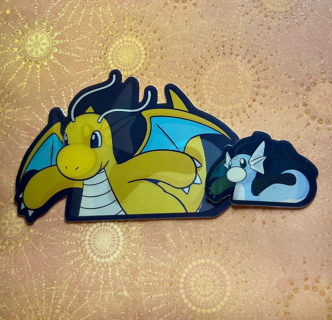 Dratini / Dragonite Evolution 3D Motion Sticker - Etsy
