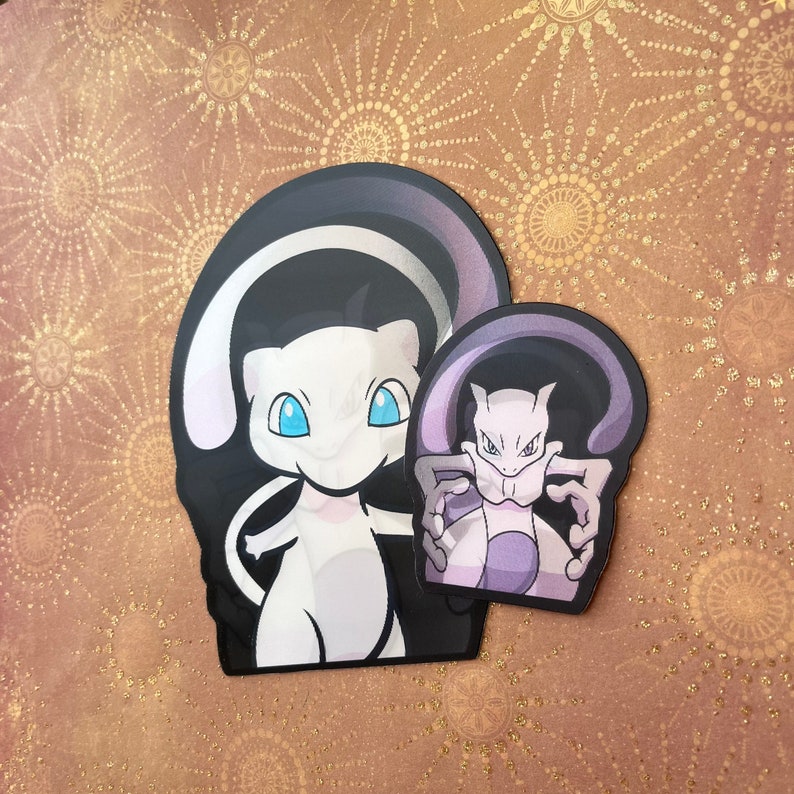 Mew / Mewtwo Evolution 3D Motion Sticker - Etsy