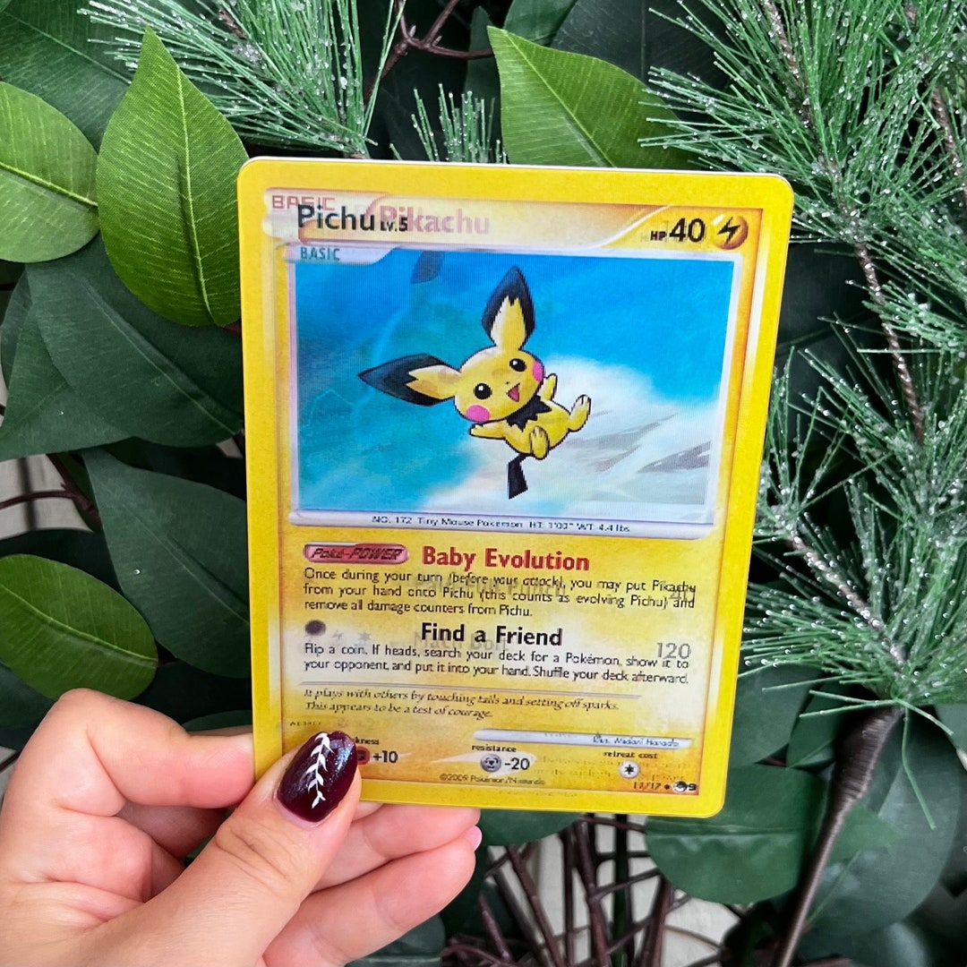 Pichu Evolution Card 3D Motion Sticker (large) - Etsy