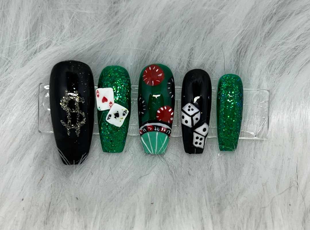Casino Themed Press on Nails - Etsy