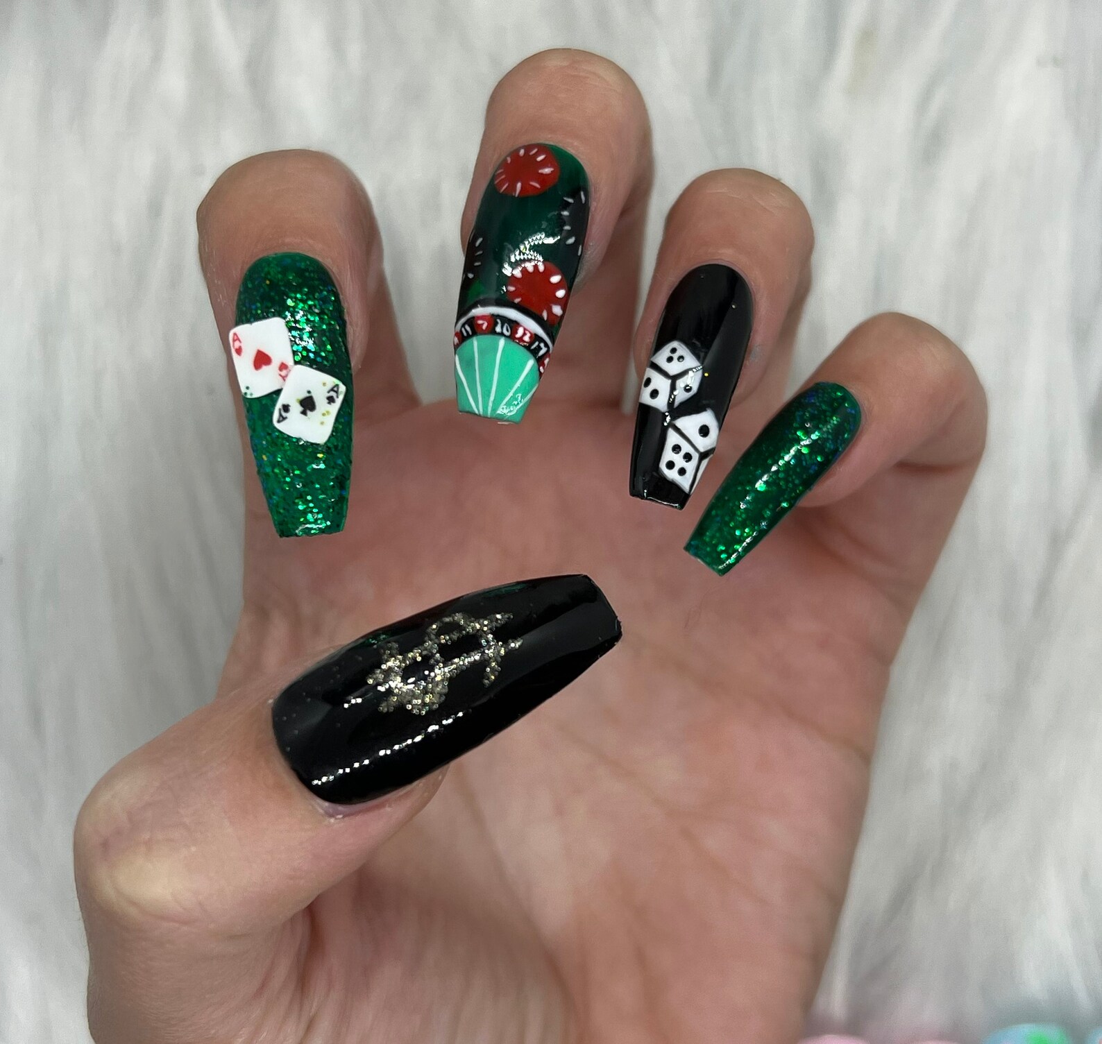 Casino Themed Press on Nails | Etsy