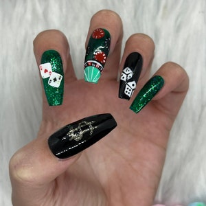 Casino Themed Press on Nails - Etsy