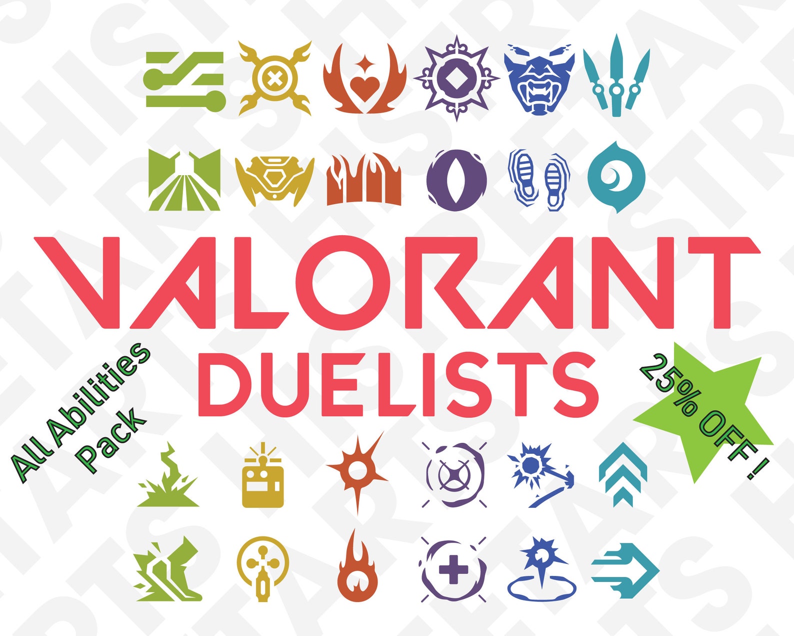 Valorant SVG, Duelists Valorant, Valorant Abilities, for Cricut, for ...