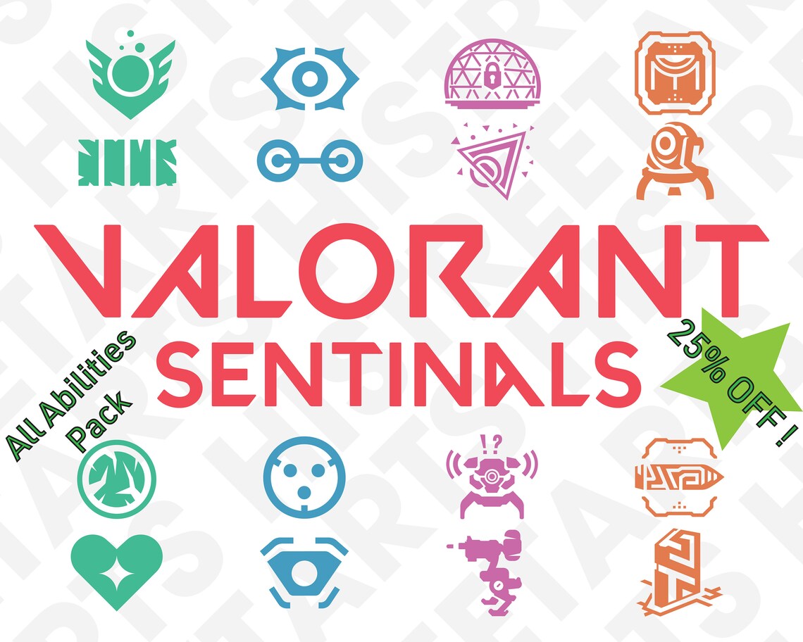 Valorant SVG, Sentinals Valorant, Valorant Abilities, for Cricut, for ...