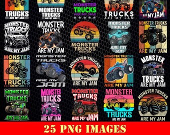 Custom Text Monster Truck Png, Monster Trucks Are My Jam Png, Monster ...