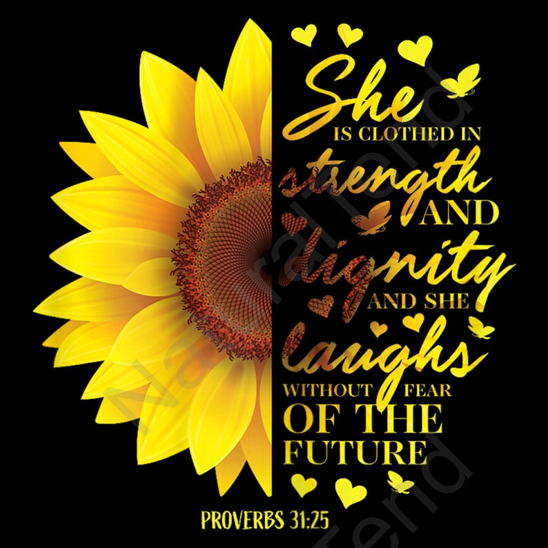 Christian Bible Verse Sunflower Scripture Religious Gift Her Png, You ...