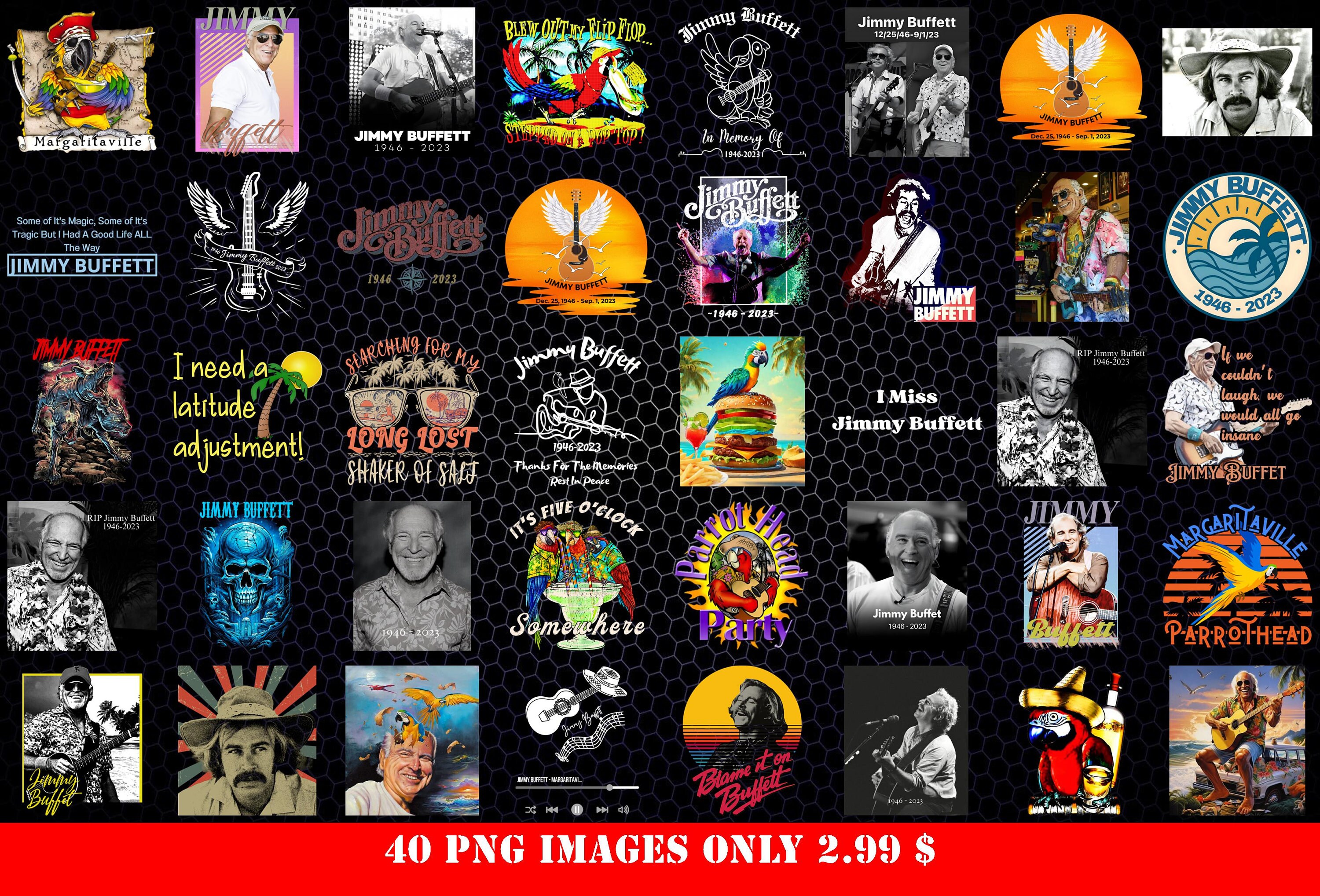 Jimmy Buffett Png, RIP Jimmy Buffett Bundle Png, Retro Jimmy Buffett in ...
