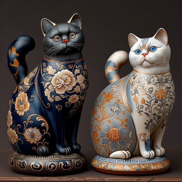 Cat Statues - Etsy