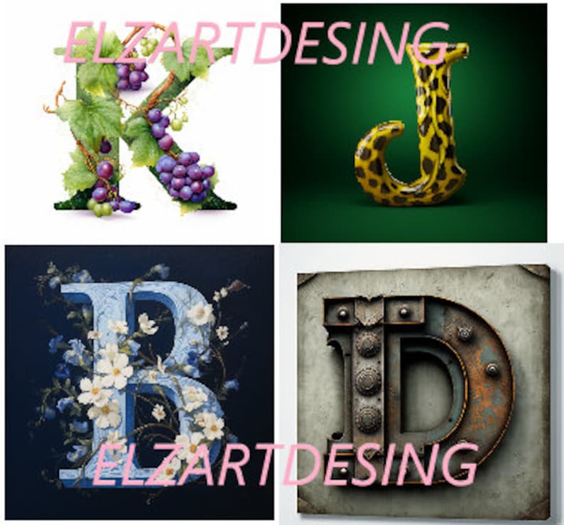 Animals Style Letter. Any Letter of the English Alphabet is Available ...