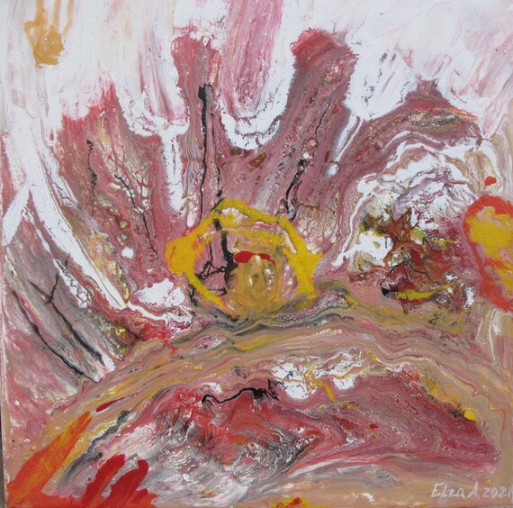 The Birth of the Pearl. Original Abstract Acrilic Painting. | Etsy