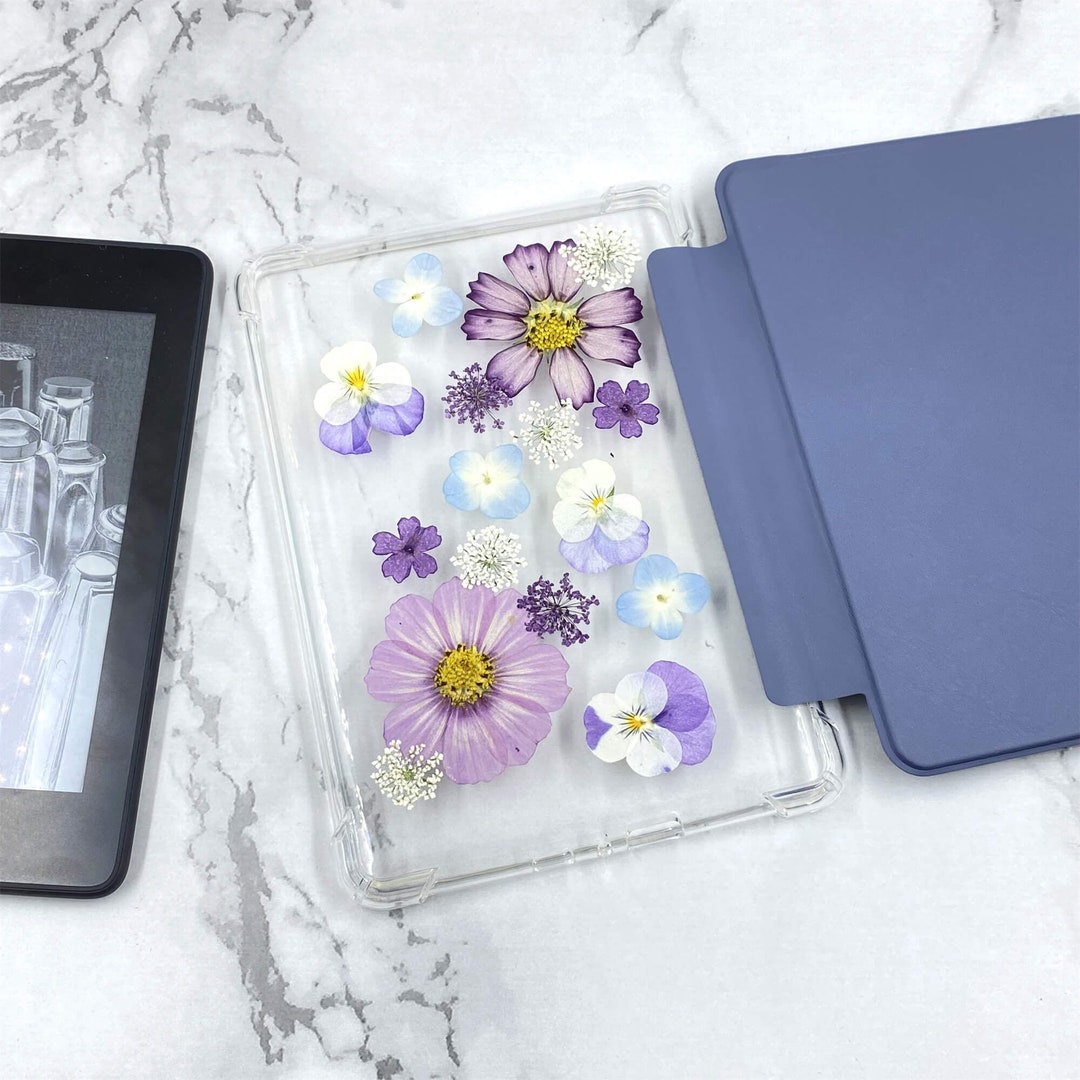 Pressed Purple Cosmos Blue Petals Kindle Paperwhite 11th Gen 6.8 ...