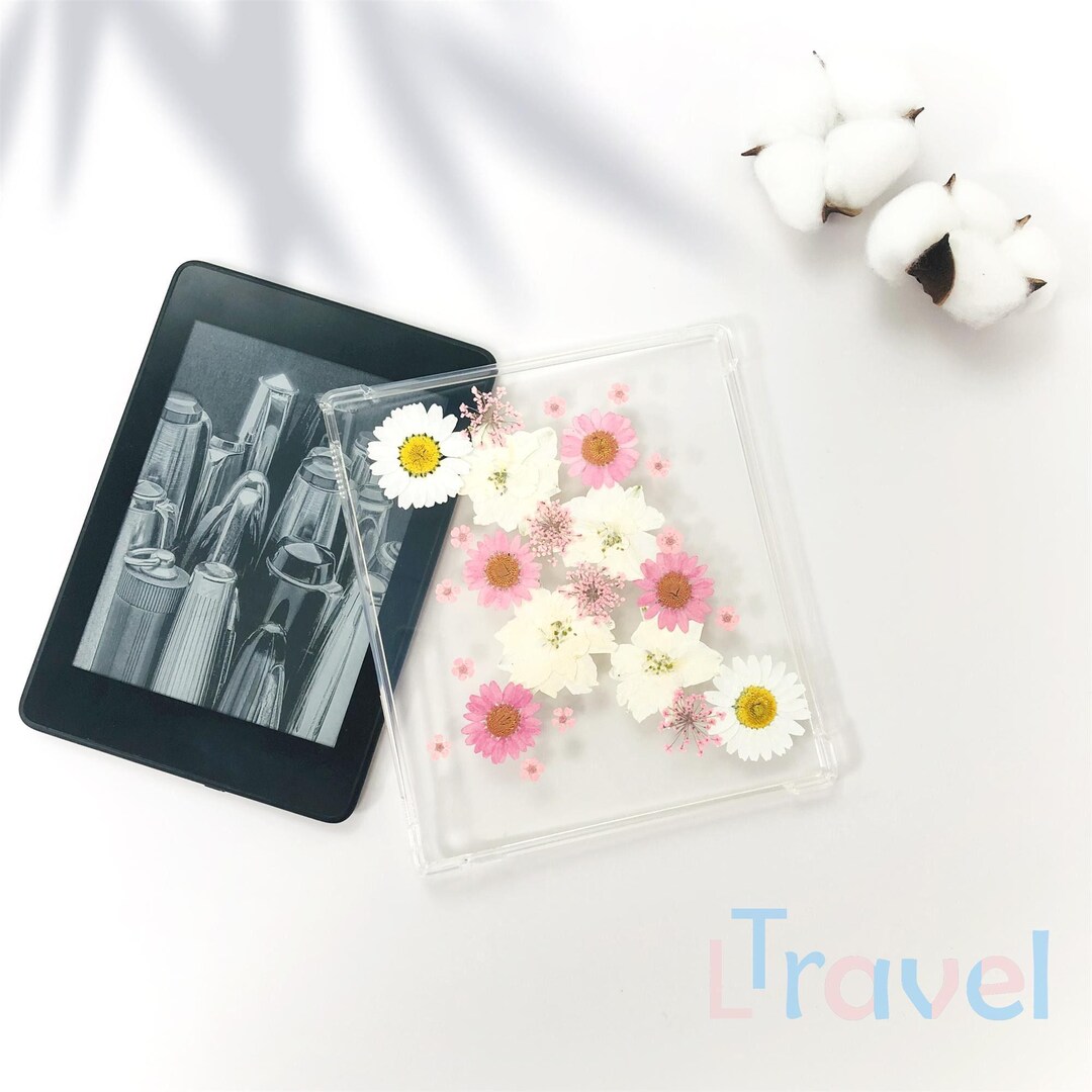 Real Pink Daisy White Flowers E-reader Case for Boox Leaf2 3, Boox Page ...