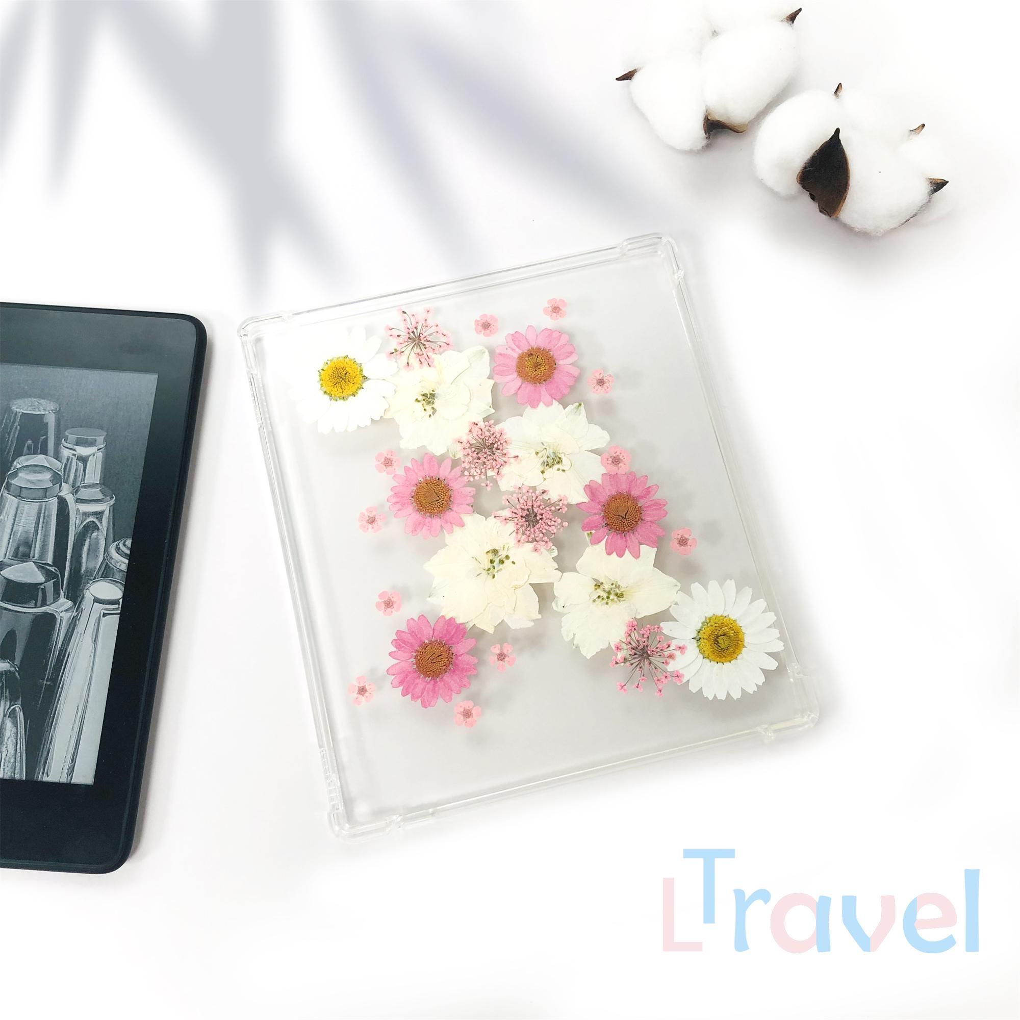 Real Pink Daisy White Flowers E-reader Case for Boox Leaf2 3, Boox Page ...