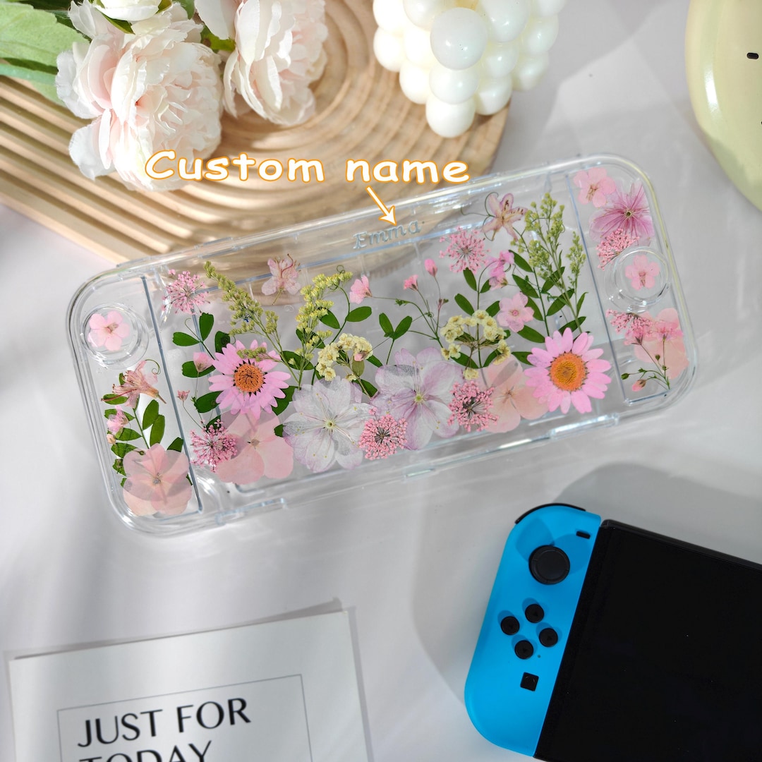 Pressed Pink Daisy Flower Switch Case for Nintendo Switch 2 2025,OLED ...