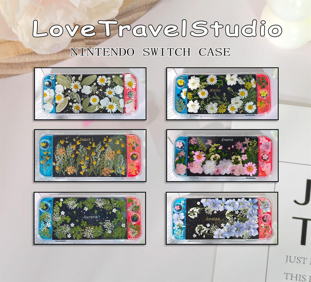 Pressed Real Grass Flower Switch Cover for Nintendo Switch 2 2025, OLED ...