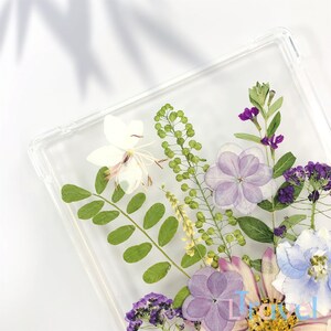 Real Pressed Purple Flowers E-reader Case for Boox Leaf 3 5, Boox Page ...