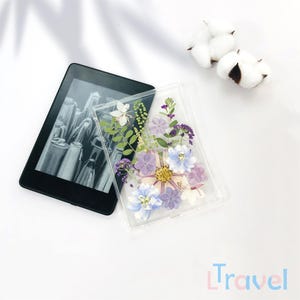 Real Pressed Purple Flowers E-reader Case for Boox Leaf 3 5, Boox Page ...