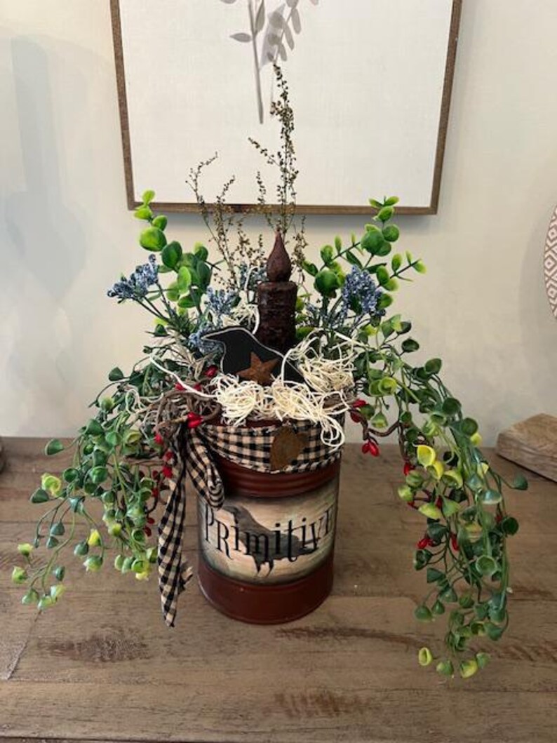 Primitive Tin Can Candle - Etsy