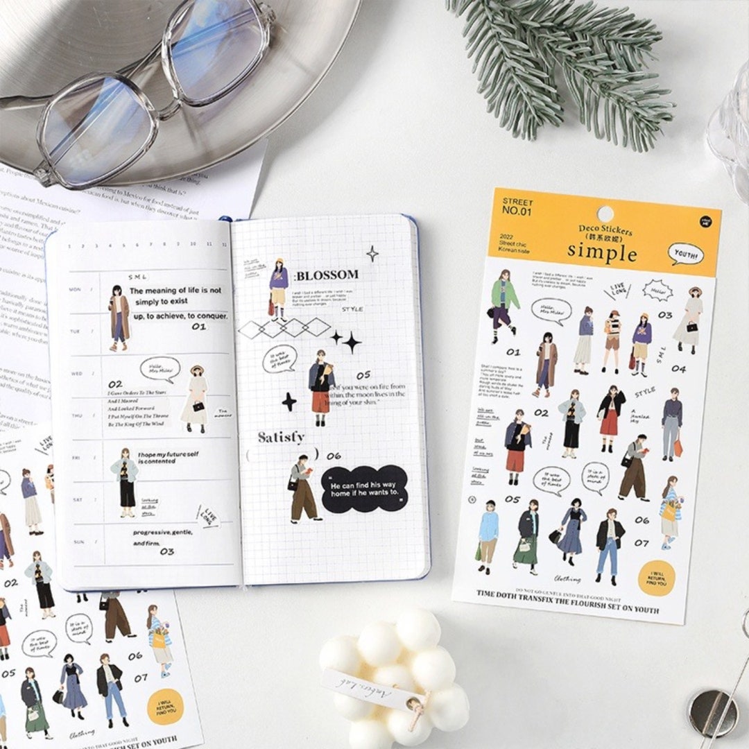 Infeel Me Girl Stickers Sheet, Mini Sticker for Journal and Planners ...