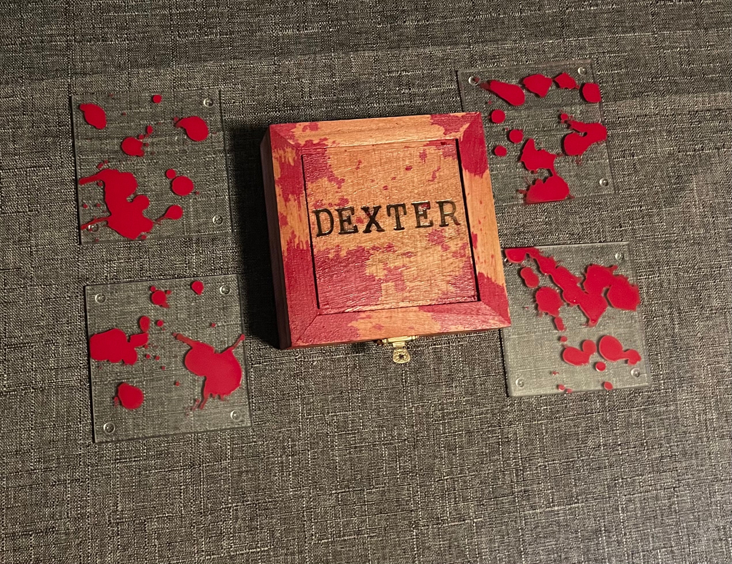 Dexter Blood Splatter Coasters Glass Coasters Hand Painted - Etsy