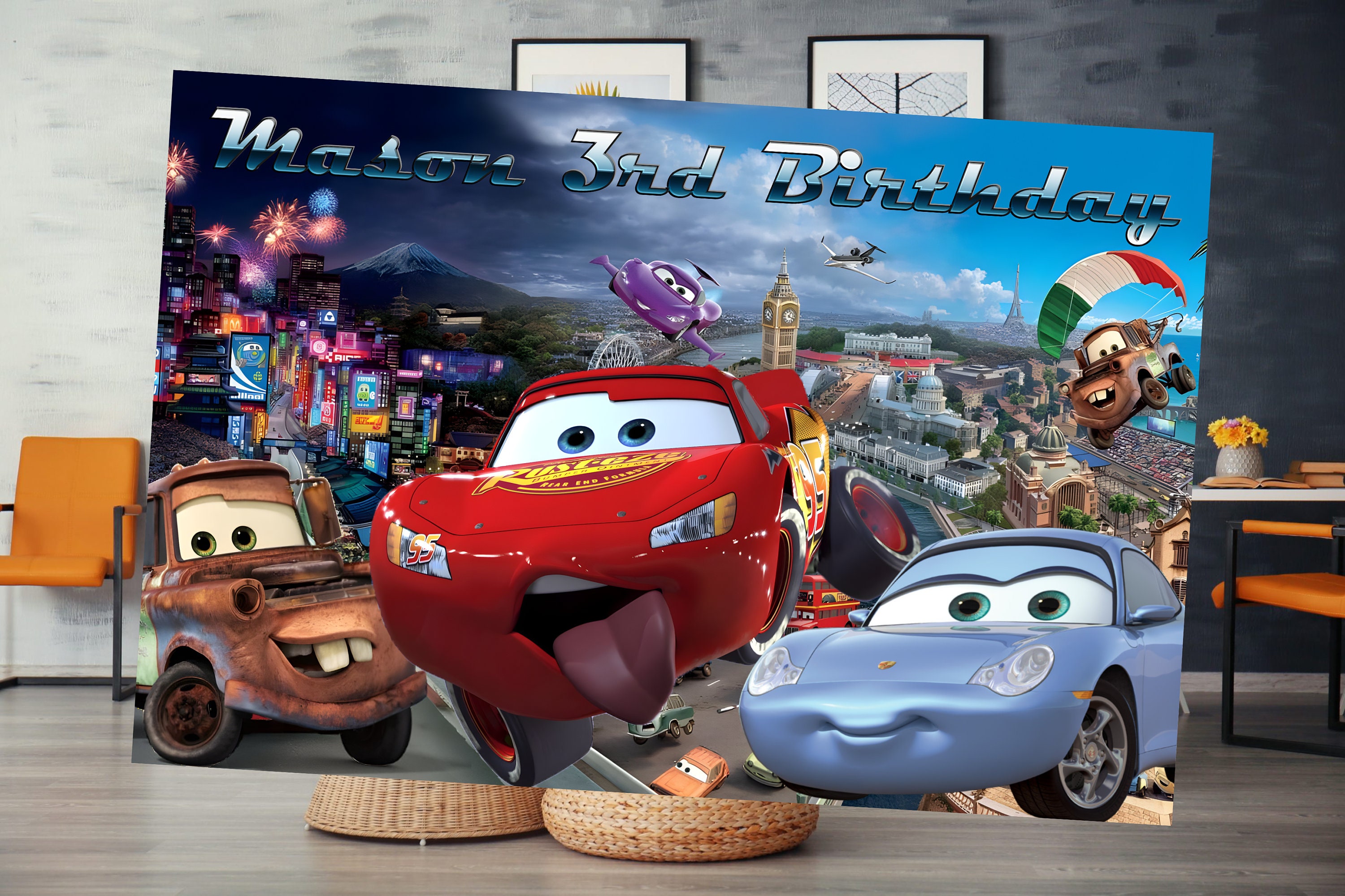 Disney Cars Birthday Wallpaper
