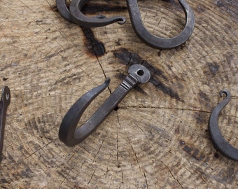 Blacksmith Hand Forged Iron Coat Hook - Etsy