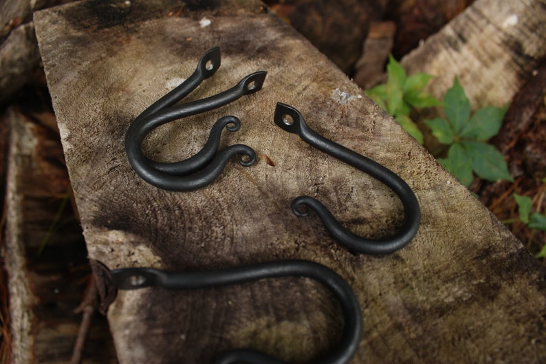Blacksmith Hand Forged Iron Coat Hook - Etsy