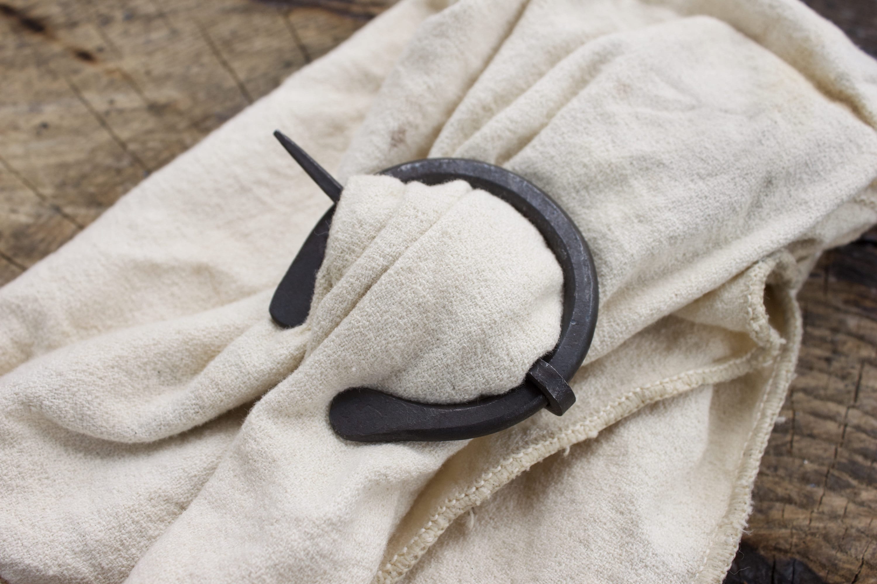 Hand Forged Iron Penannular Brooch - Cloak Pin - Etsy