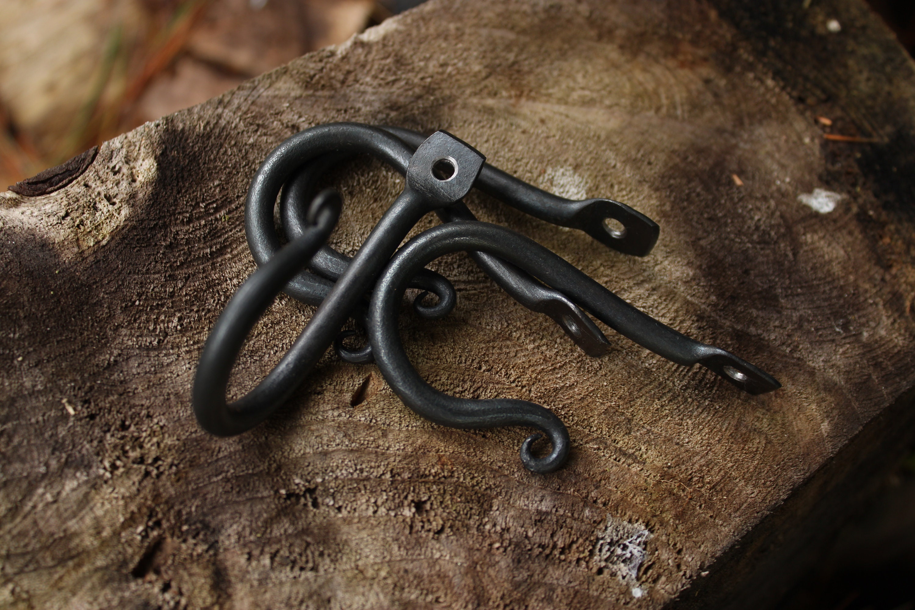 Blacksmith Hand Forged Iron Coat Hook - Etsy