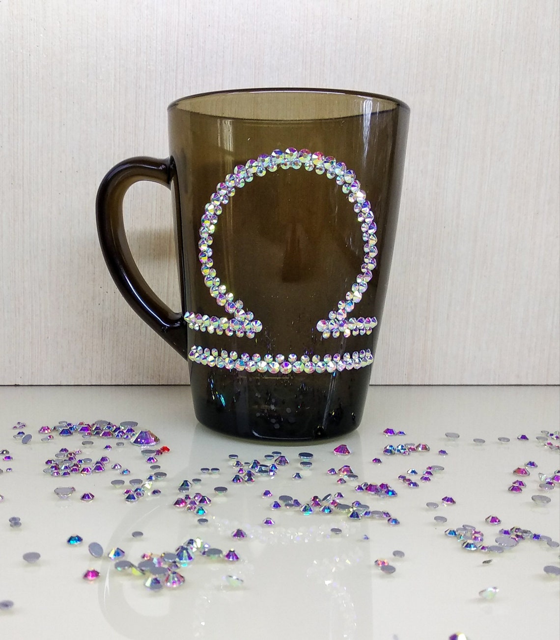 Zodiac Mug Bling Mugs Bedazzled Cup Rhinestone Cup Zodiac - Etsy