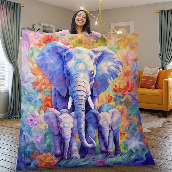 Elephant Quilt - Etsy