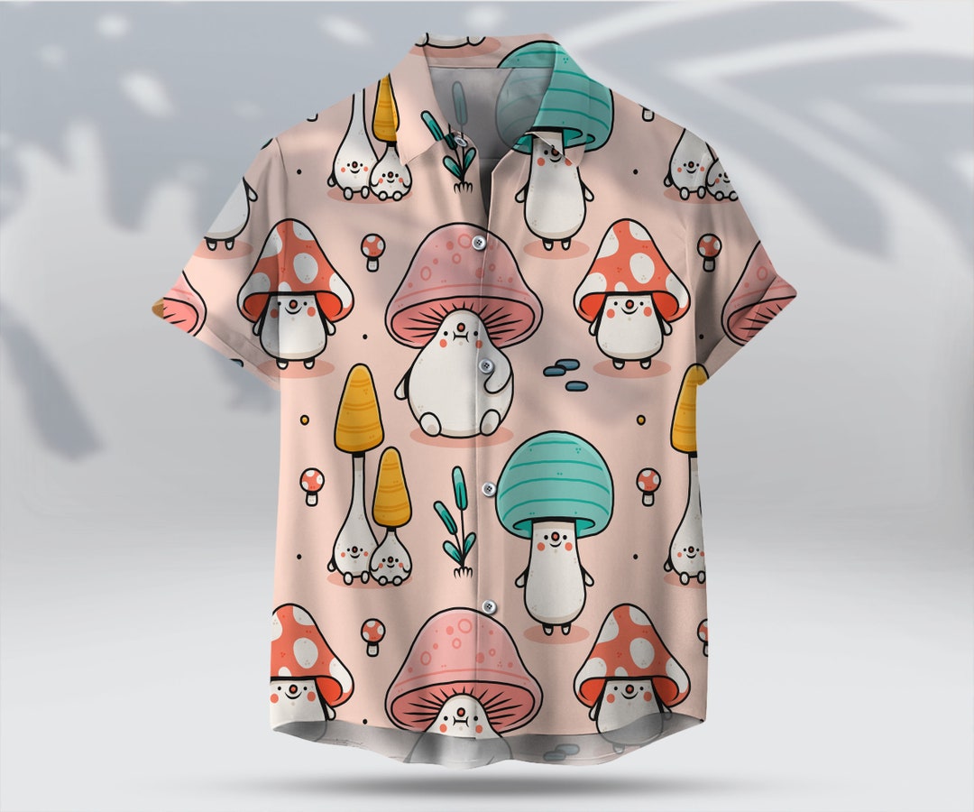 Cute Mushroom Unisex Hawaii Shirt Mushroom Shirt Mushroom - Etsy