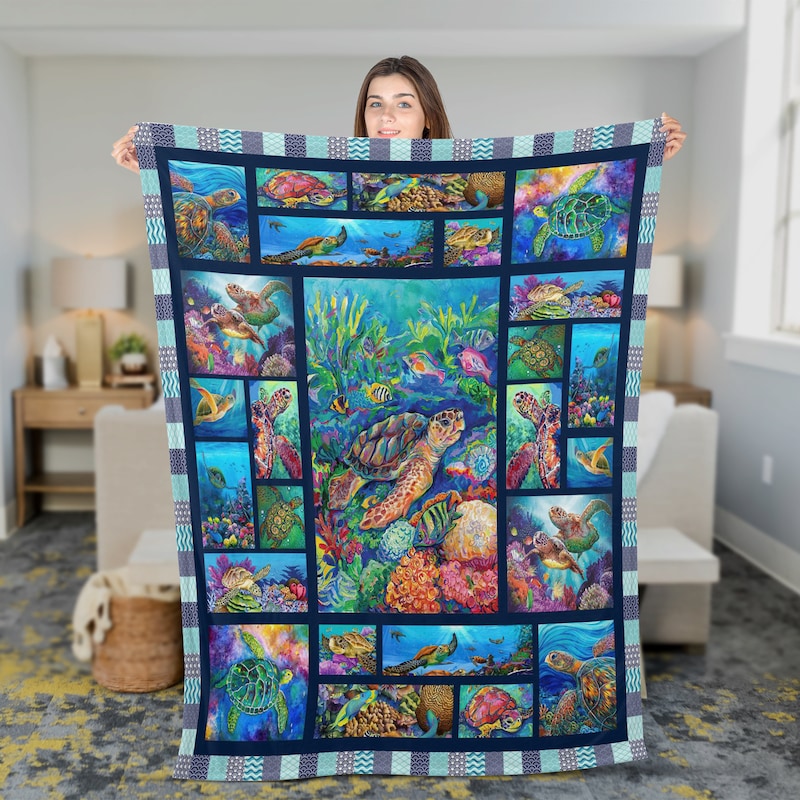 Sea Turtle Blanket - Etsy