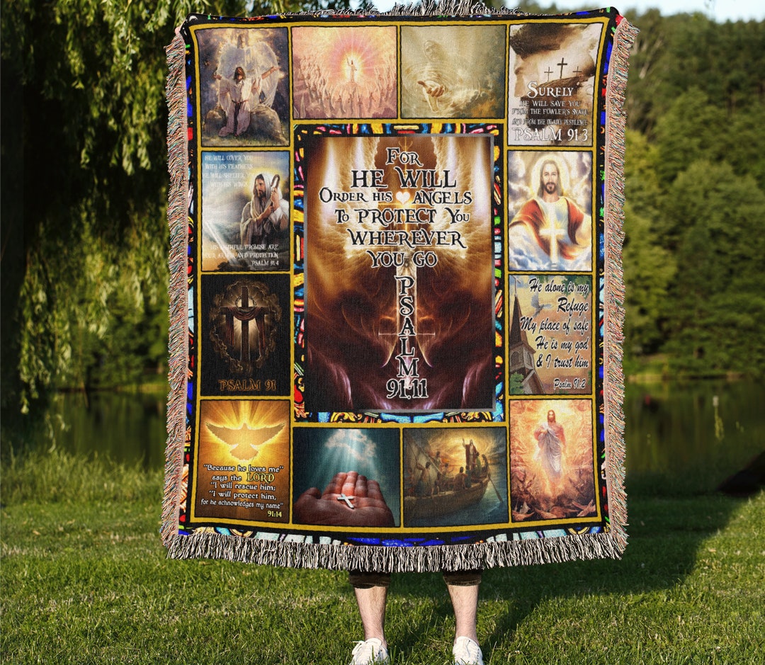 Jesus Christ Woven Throw Blanket: Christian Home Decor - Etsy