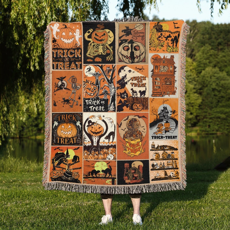 Halloween Throw - Etsy