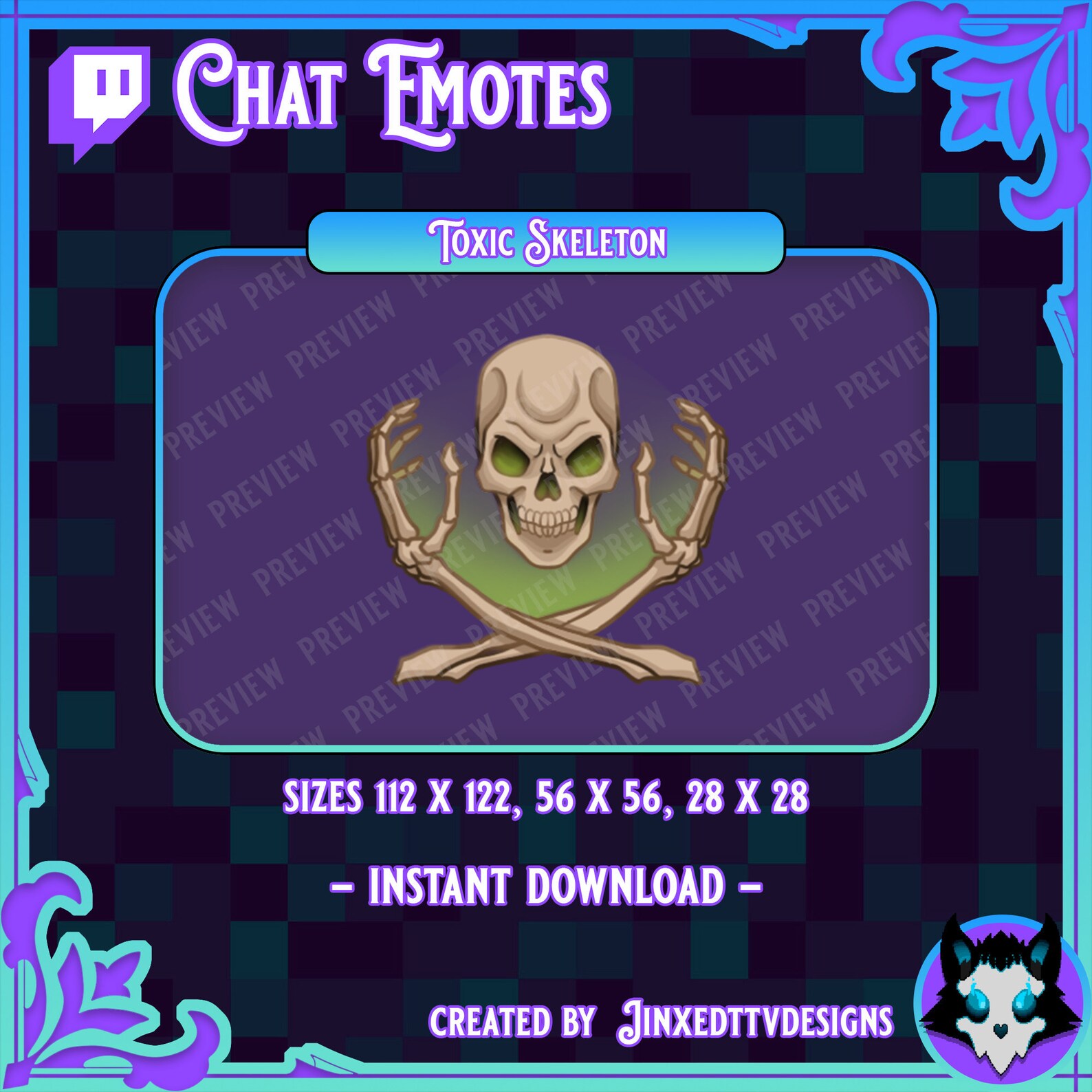 Toxic Skeleton Emote for Streaming - Etsy