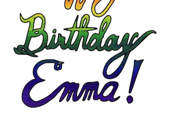 Emma Birthday Card | Etsy