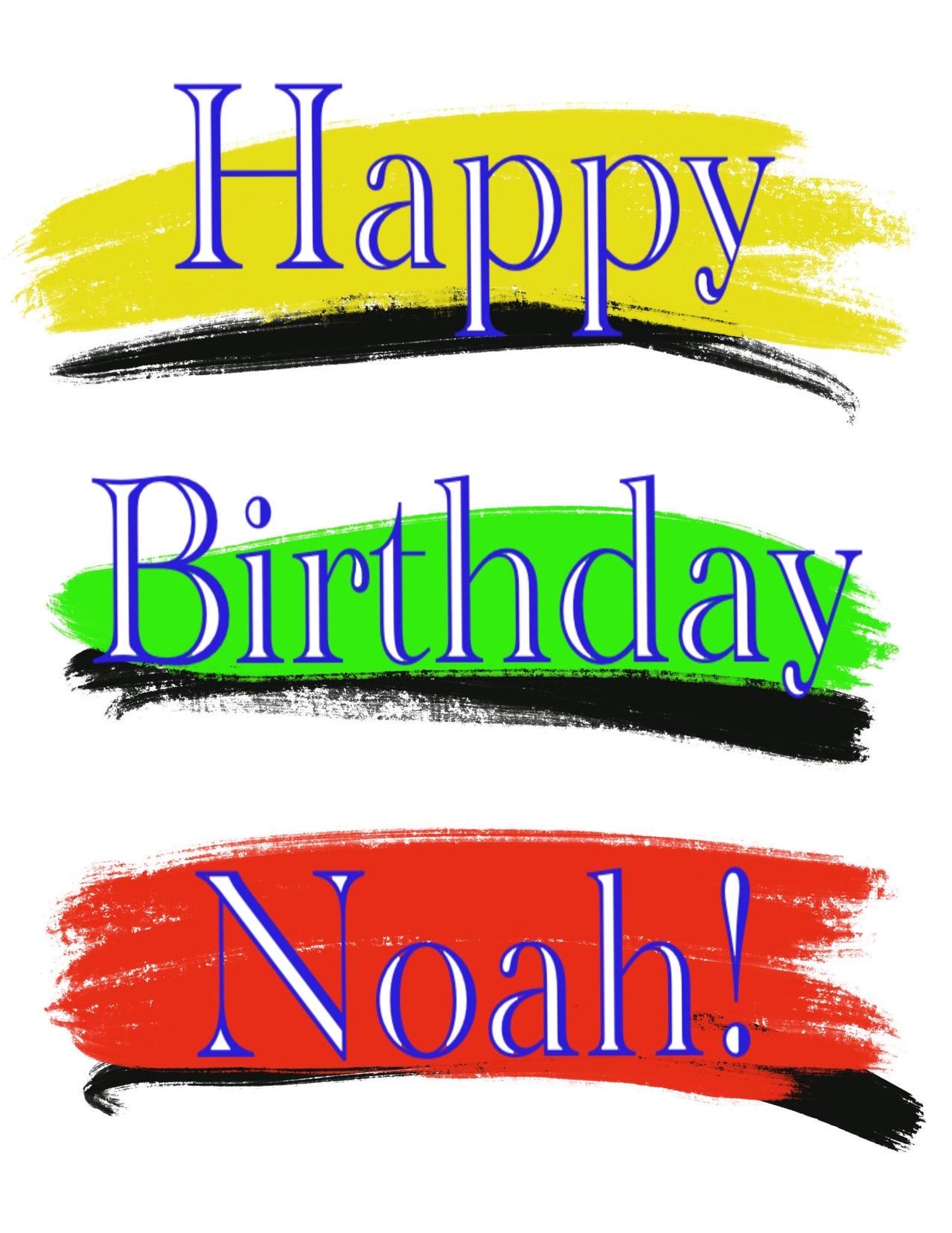 Custom, Personalized "happy Birthday" Card With Paint Stripes. - Etsy