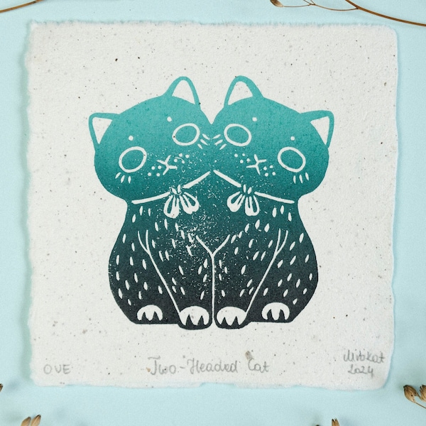 Two Headed Cat - Etsy