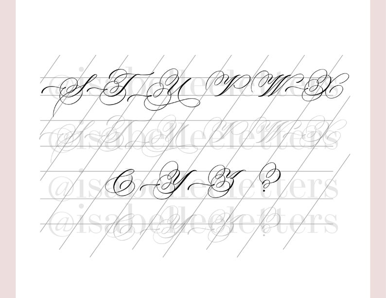 Printable Learn at Home Copperplate Calligraphy Flourishing Guide to ...