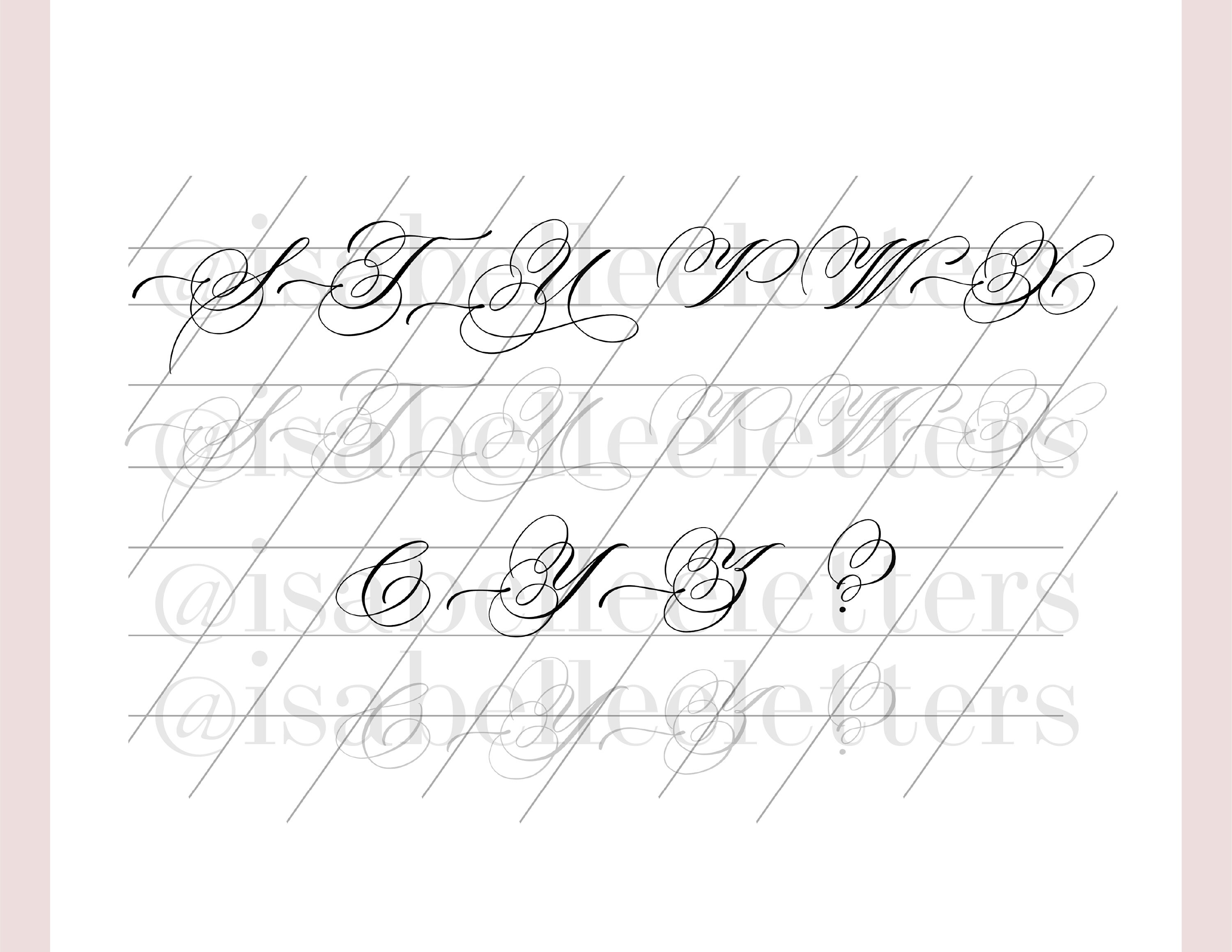 Printable Learn at Home Copperplate Calligraphy Flourishing Guide to ...