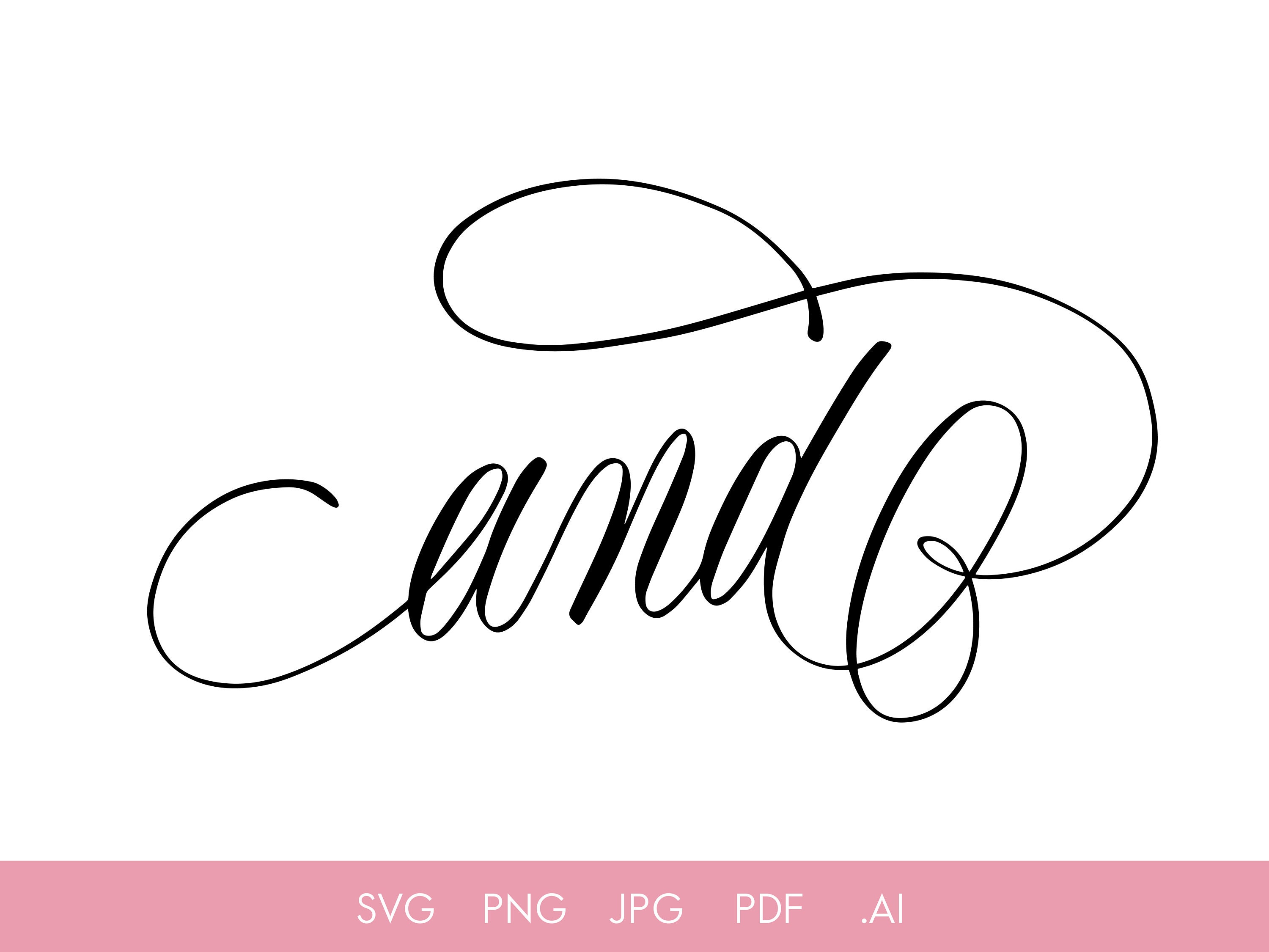 And Handmade Calligraphy SVG PNG PDF .ai Digital Download File for ...