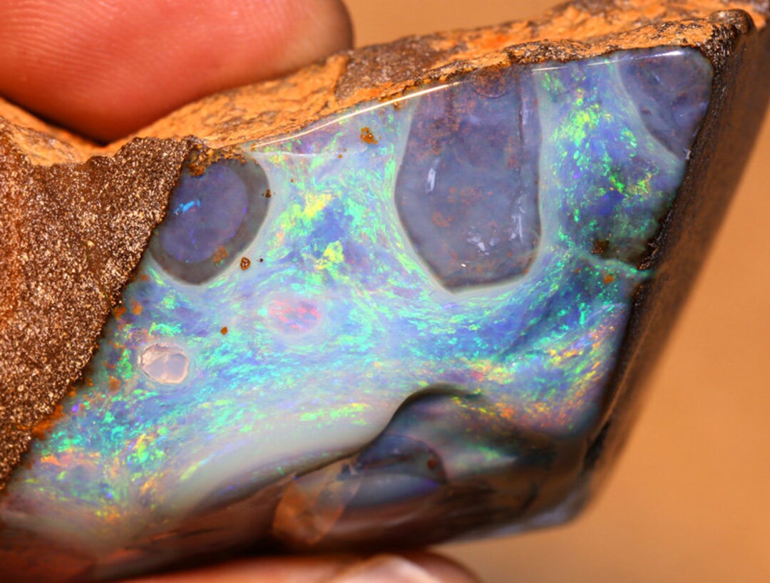 Collectable Beautiful Pattern and Colour Boulder Opal Polished Specimen ...