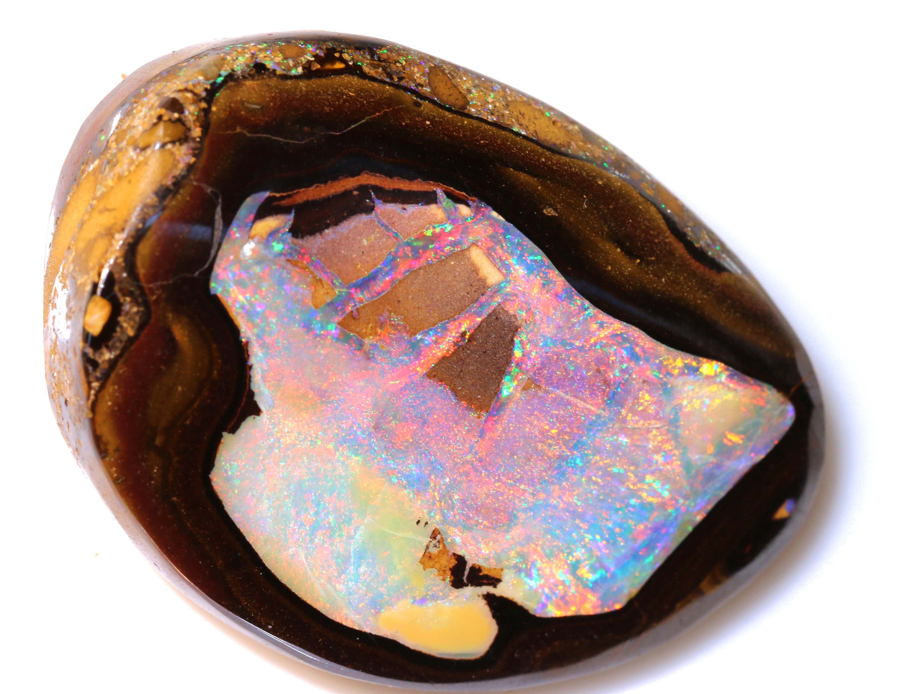 Ultra Rare Australian Opal Polished Yowah Boulder Opal Nut Cabochon ...