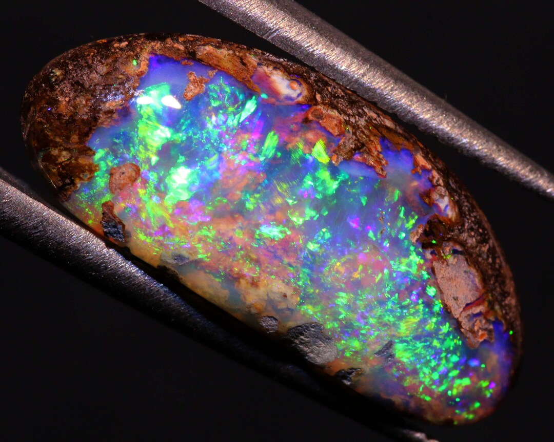 Gem Fire Natural Australian Polished Boulder Pipe Opal Cabochon Pendant ...