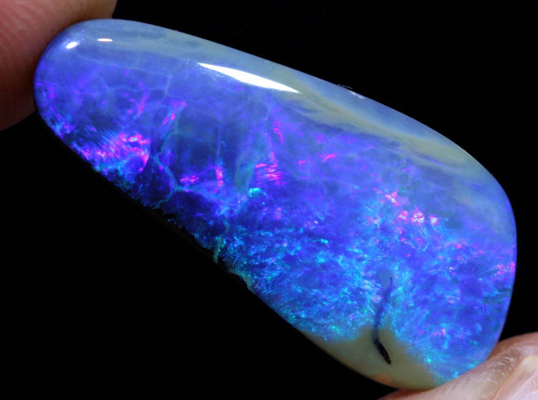 Bright Fiery Australian Opal Polished Boulder Opal Pendant Ring ...