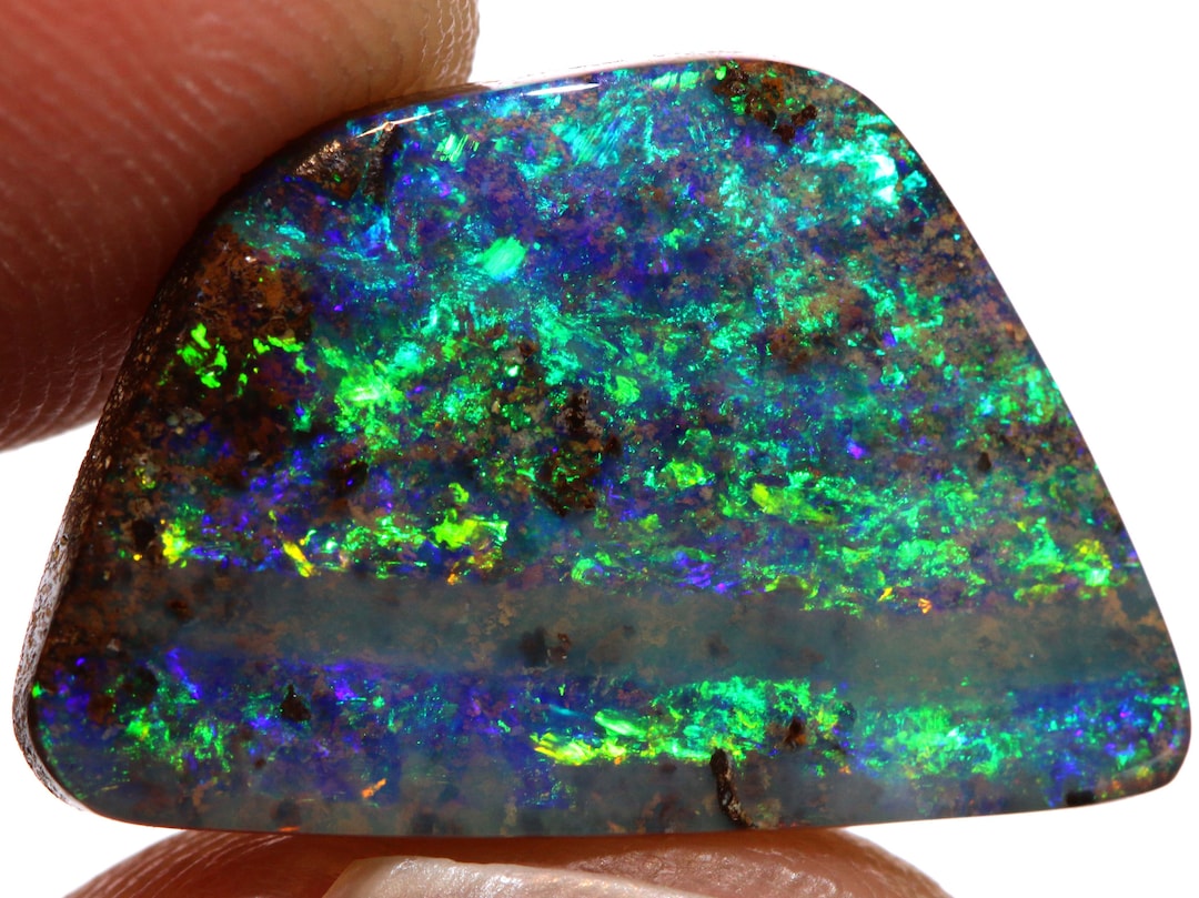 Amazing Pattern and Multi-coloured Natural Boulder Opal Polished ...