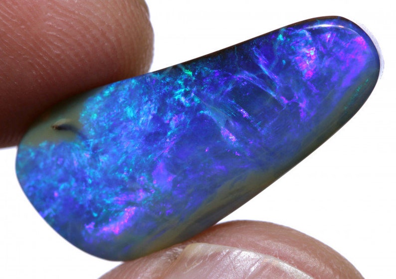 Bright Fiery Australian Opal Polished Boulder Opal Pendant Ring ...
