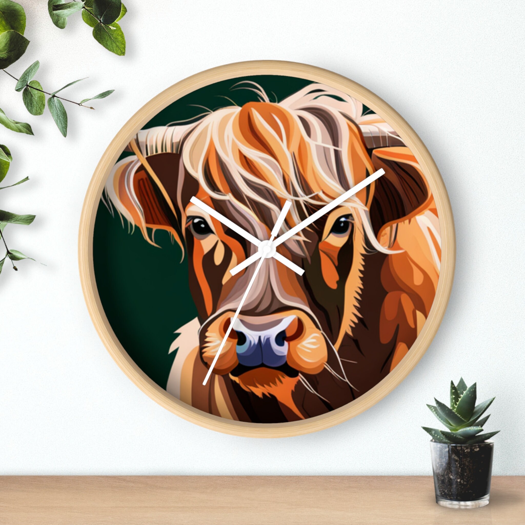 Highland Cow Wall Clock - Etsy